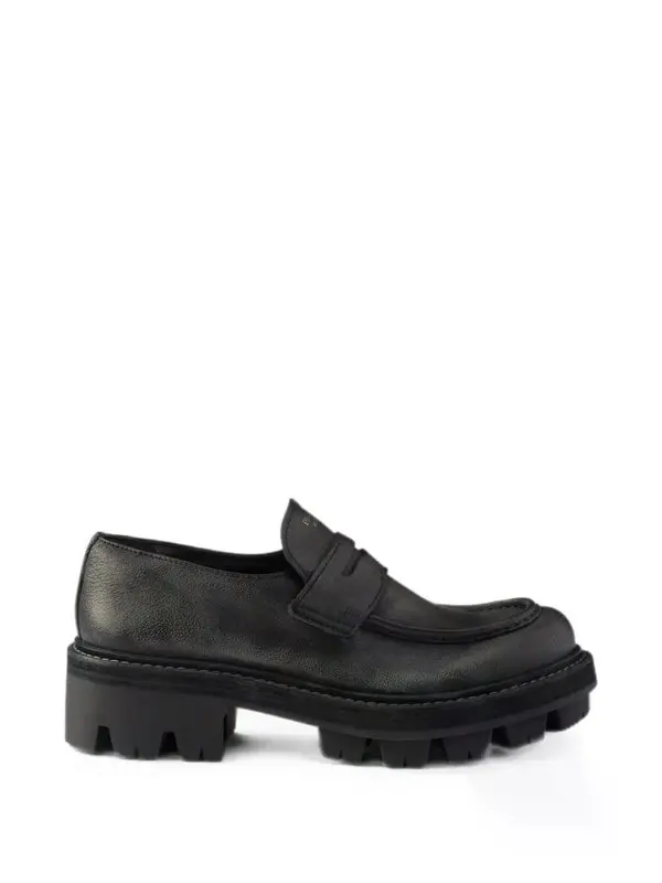 Prada Leather Loafers - Black