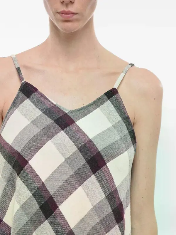 Woolrich Checked Sleeveless Maxi Dress