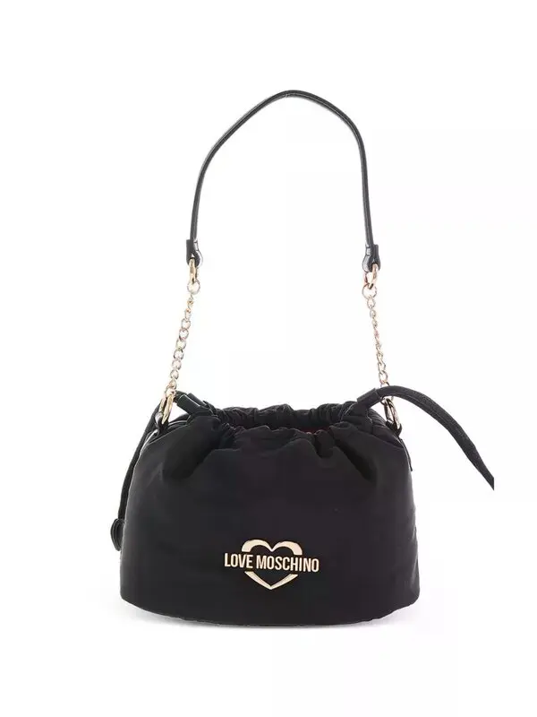 Moschino Mini Logo-plaque Bucket Bag - Black