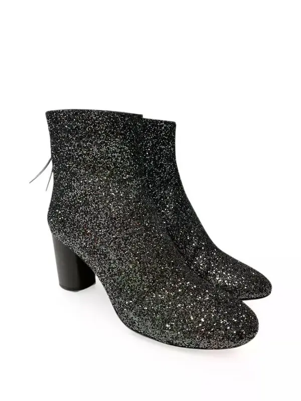 ISABEL MARANT VINTAGE Ritza Glitter-coated Ankle Boots - Grey