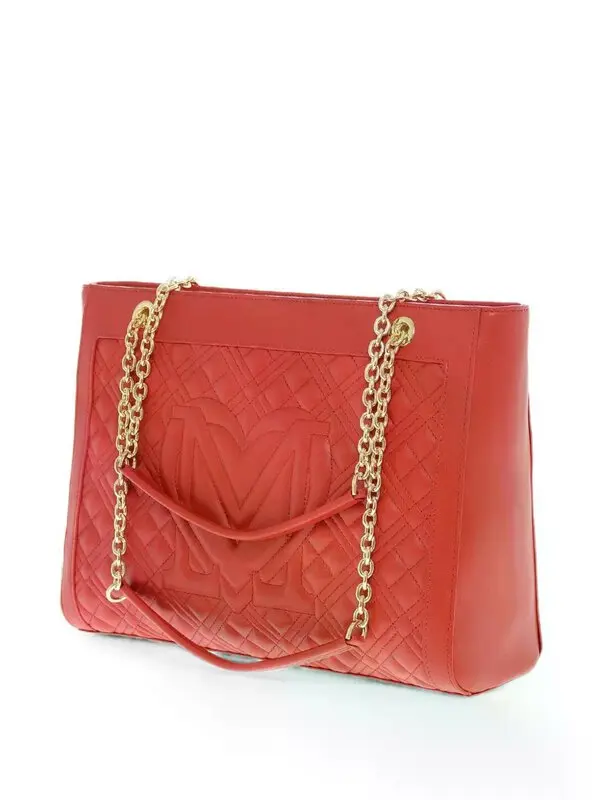 Moschino Quilted Logo-detail Shoulder Bag