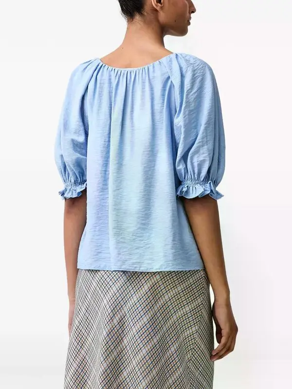 Stine Goya Ruffled Puff-sleeve Top