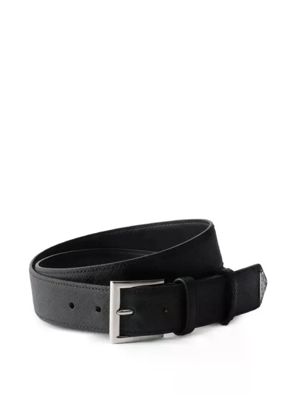 Prada Saffiano Leather Belt - Black