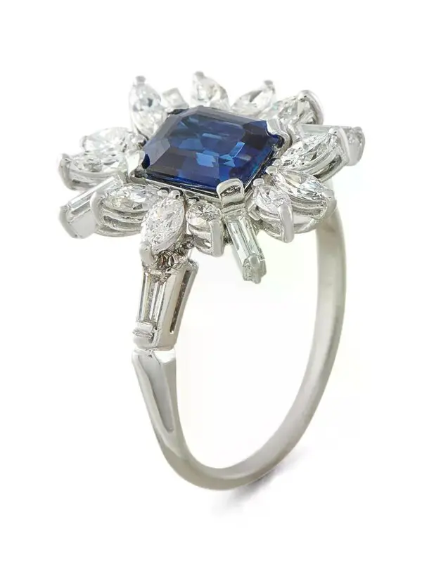 LB EXCLUSIVE Sapphire And Diamond Ring - Silver