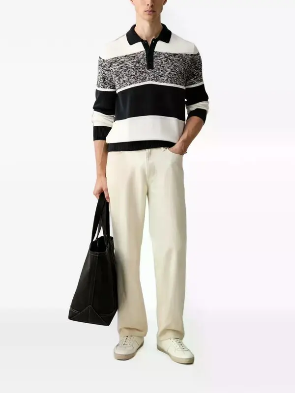 JOOP! Striped-knit Polo Sweater