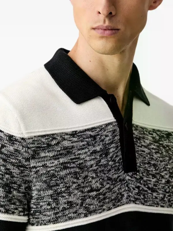 JOOP! Striped-knit Polo Sweater
