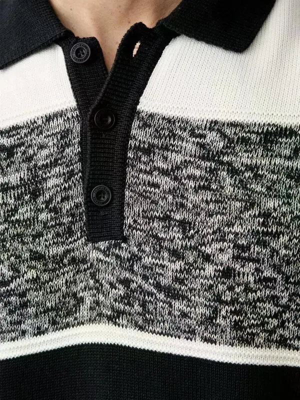 JOOP! Striped-knit Polo Sweater