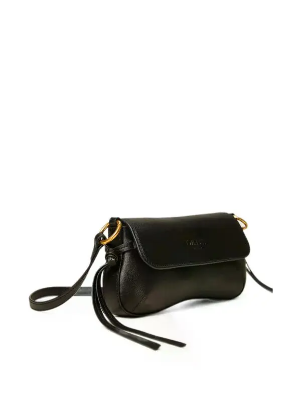 TWINSET Leather Shoulder Bag With Flap
