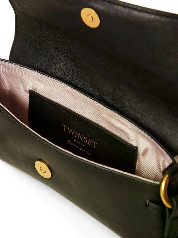 TWINSET Leather Shoulder Bag With Flap