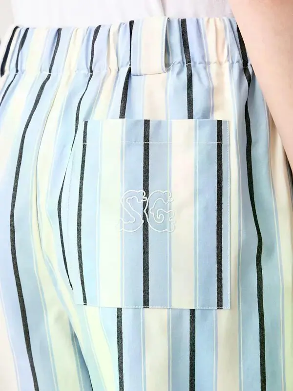 Stine Goya Striped Embroidered Trousers