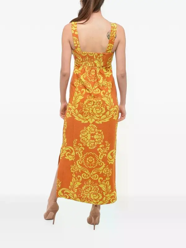ALEMAIS Alemai's Floral Print Midi Dress