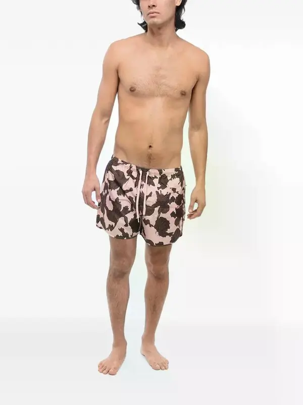 Neil Barrett Floral-print Drawstring Swim Shorts