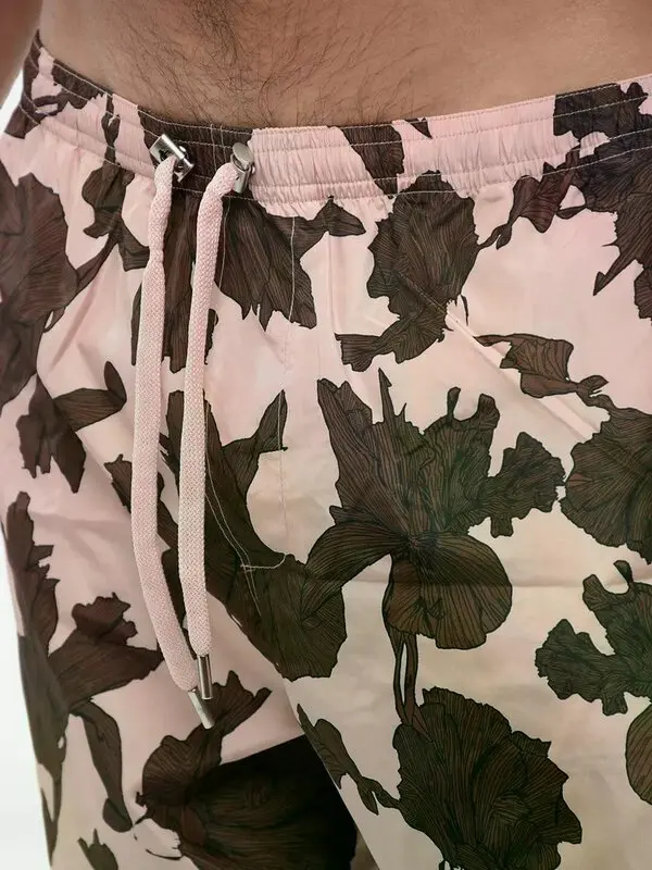 Neil Barrett Floral-print Drawstring Swim Shorts