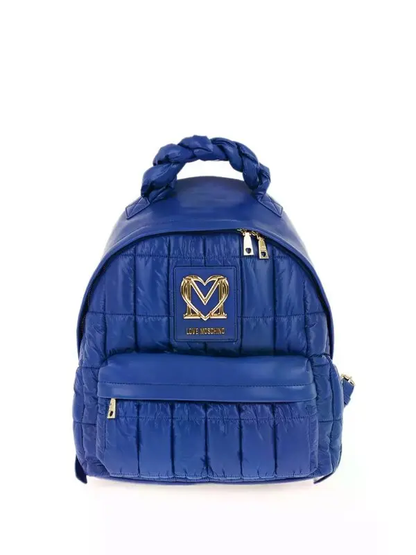 Moschino Quilted Braided-handle Backpack - Blue