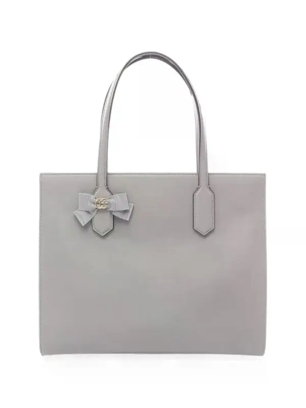 Gucci 2010s Gg Ribbon Tote Bag - Grey