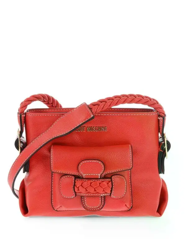 Moschino Braided-detail Cross Body Bag - Red