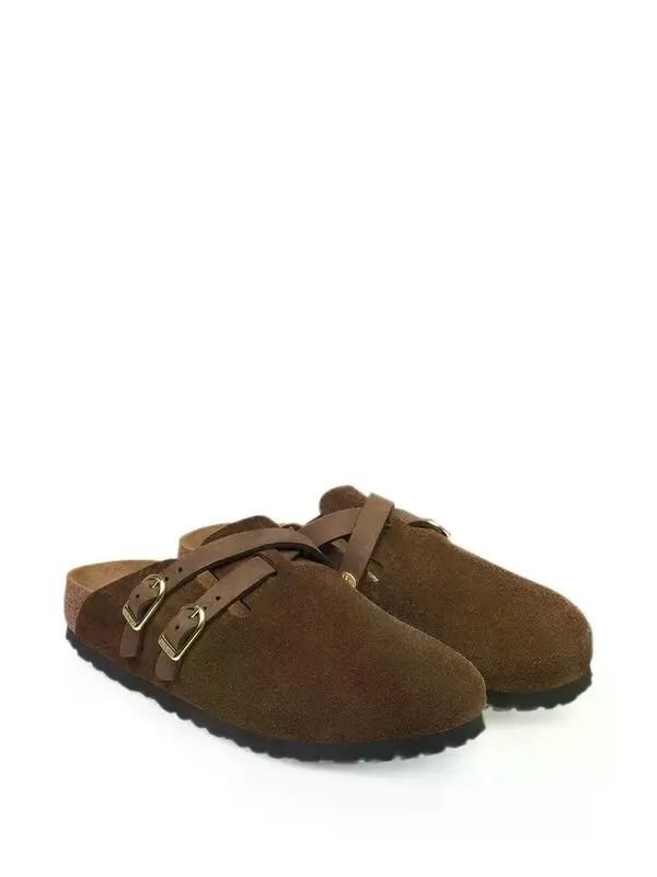 BIRKENSTOCK Blair Buckle-fastening Suede Mules