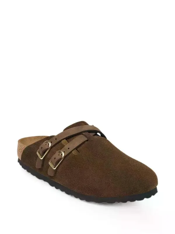BIRKENSTOCK Blair Buckle-fastening Suede Mules