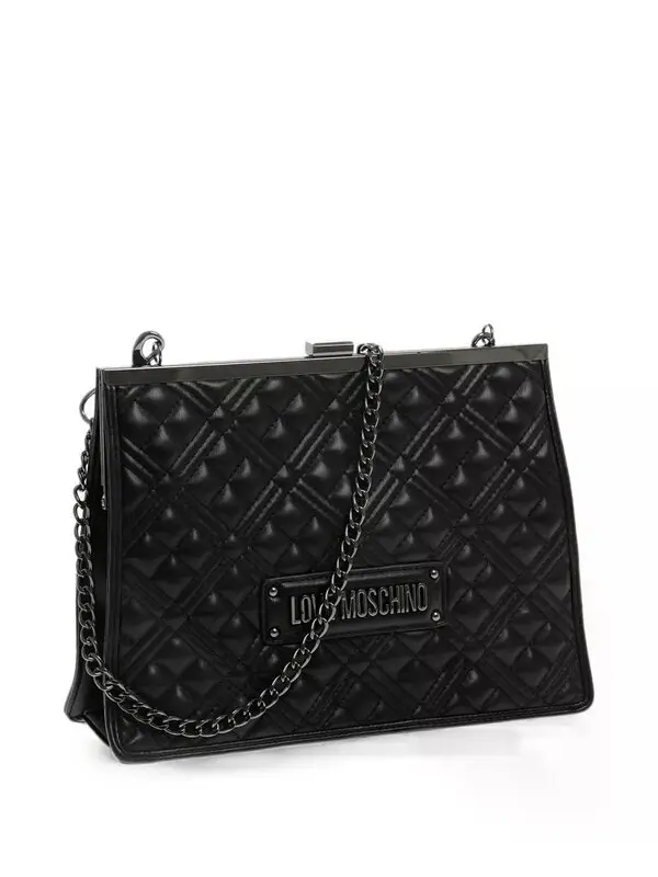 Moschino Quilted Logo-plaque Shoulder Bag