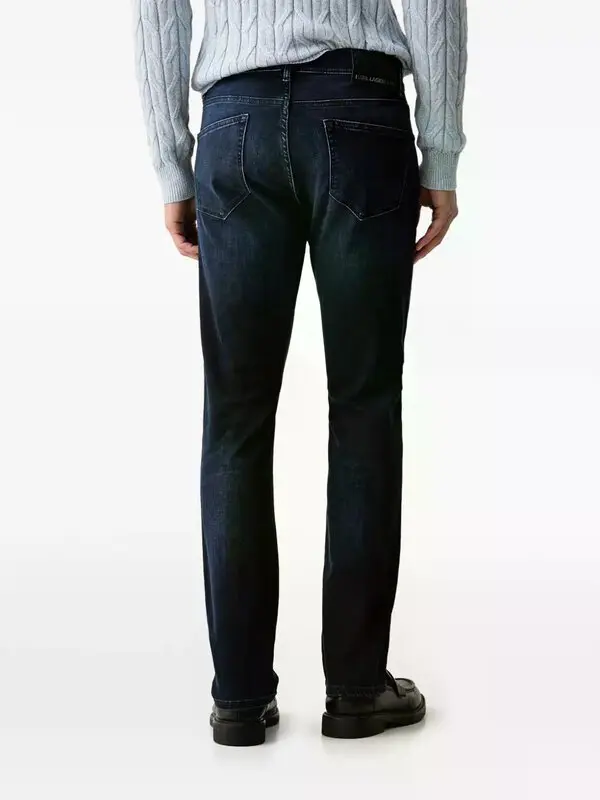 Karl Lagerfeld Logo-patch Whiskered Jeans