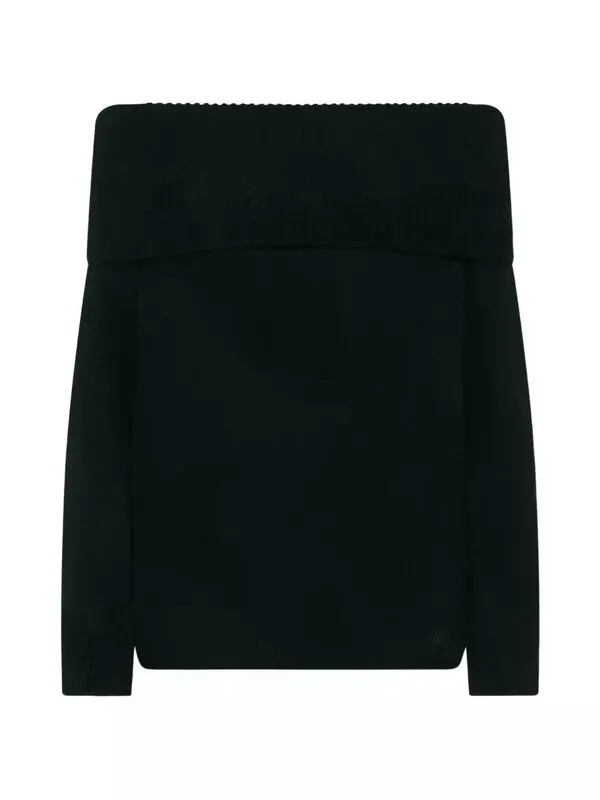 Loulou De Saison Sibyl Off-the-shoulder Sweater - Black
