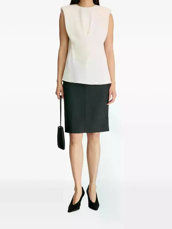 Loulou De Saison Cory Pleat-detail Top - Neutrals