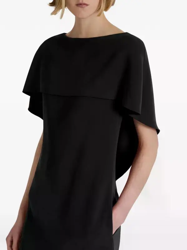 Alberta Ferretti Cape-overlay Mini Dress