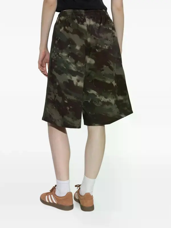 Adidas Camouflage-print Logo-embroidered Shorts