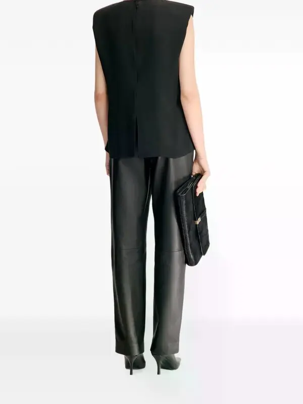 Loulou De Saison Cory Darted Structured-shoulder Blouse