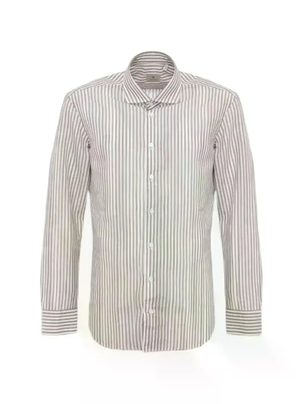 BASTONCINO Striped Long-sleeve Shirt - Brown