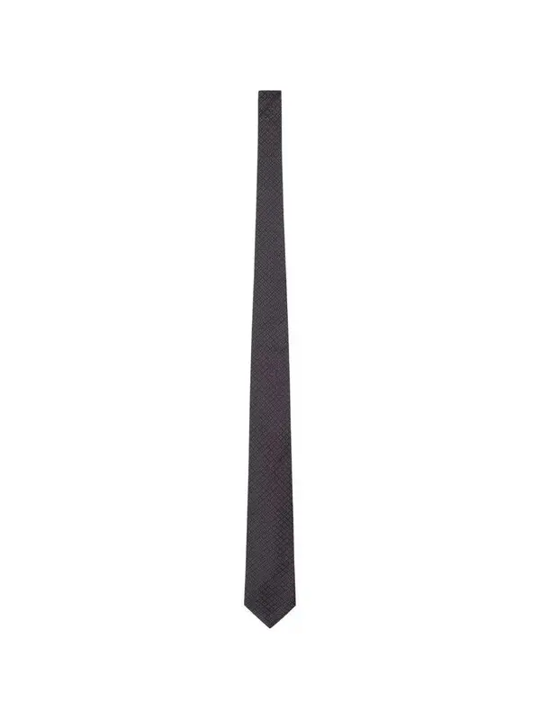LARDINI Polka-dot Silk Tie - Grey