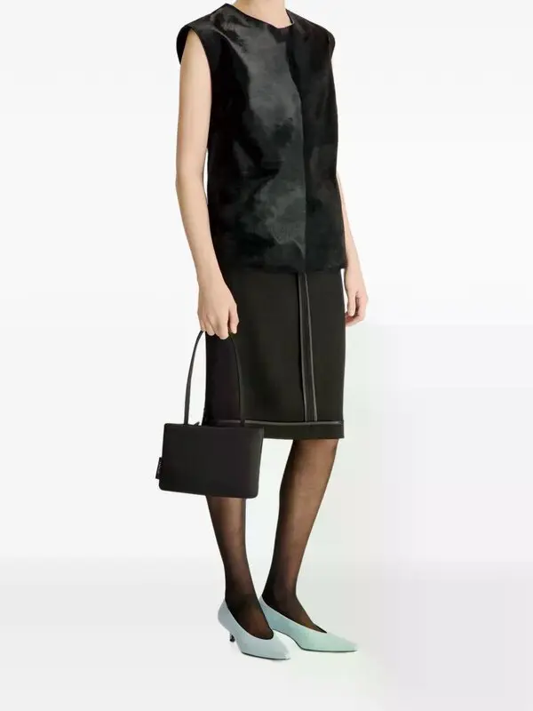 Loulou De Saison Juni Sleeveless Leather Blouse - Black