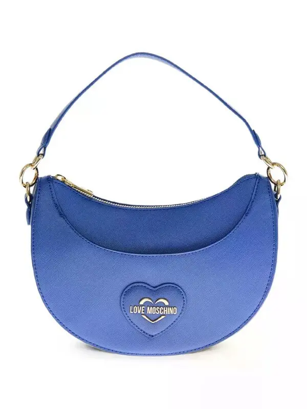 Moschino Saffiano-effect Heart-patch Small Shoulder Bag