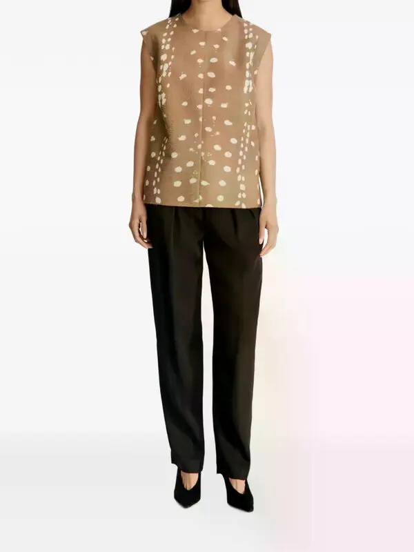 Loulou De Saison Sleeveless Leather Blouse