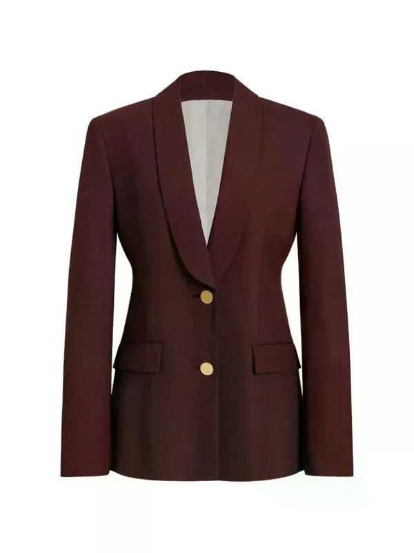 Alberta Ferretti Shawl-lapel Button-up Blazer - Red