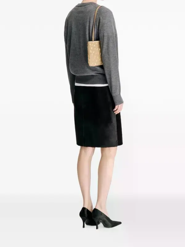 Loulou De Saison Debi Pony-effect Leather Short Skirt