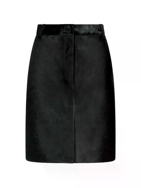 Loulou De Saison Debi Pony-effect Leather Short Skirt