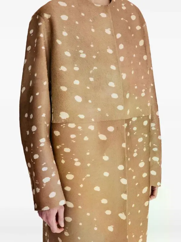 Loulou De Saison Liza Printed Leather Coat
