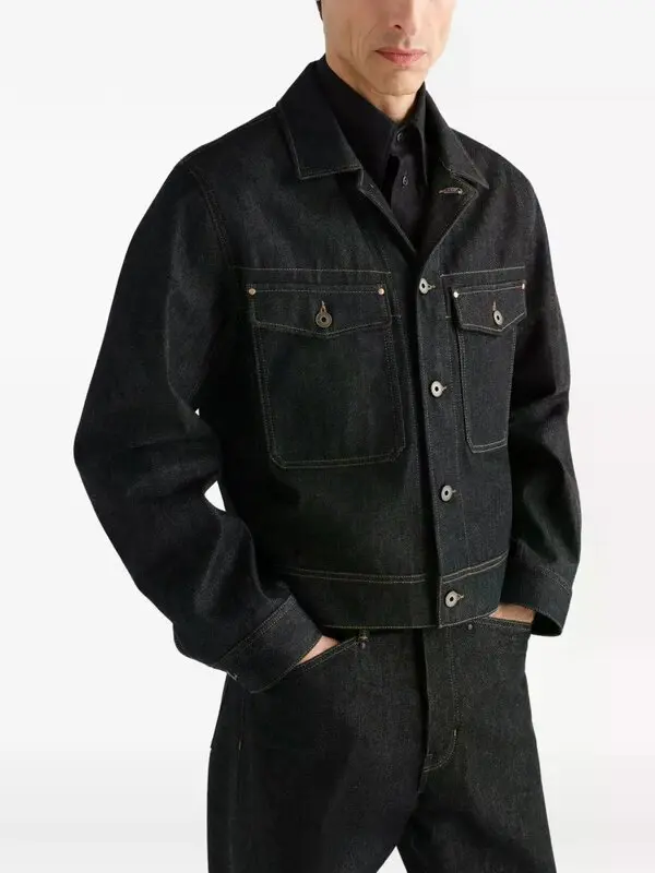 LEMAIRE Trucker Jacket In Slate Denim