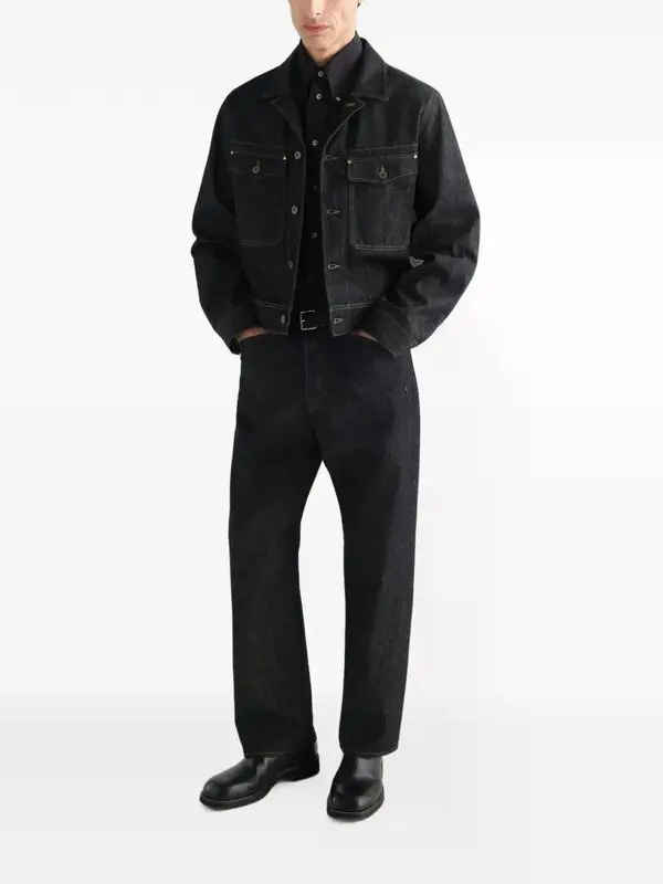 LEMAIRE Trucker Jacket In Slate Denim - Blue