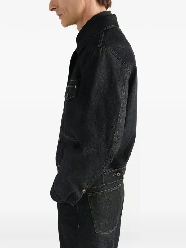 LEMAIRE Trucker Jacket In Slate Denim - Blue