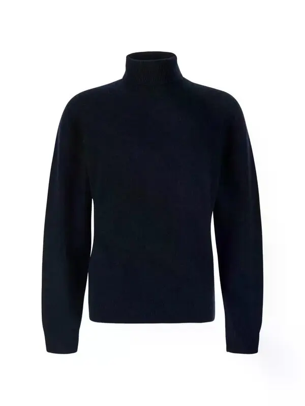 ROBERTO COLLINA Roll-neck Knitted Sweater - Blue
