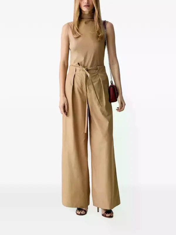 Karl Lagerfeld Tie-waist Pleated Trousers