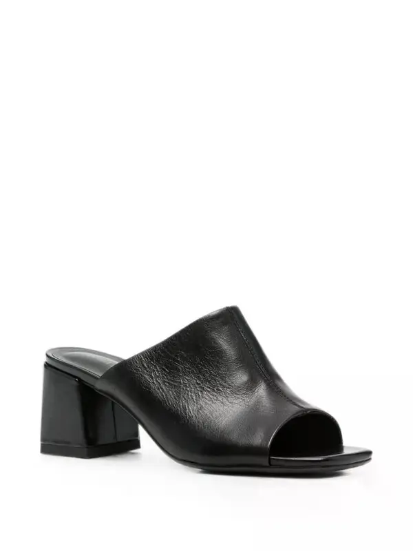 LINDA BAUMANN Open-toe Block-heel Sandals - Black