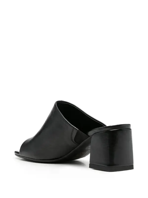 LINDA BAUMANN Open-toe Block-heel Sandals - Black