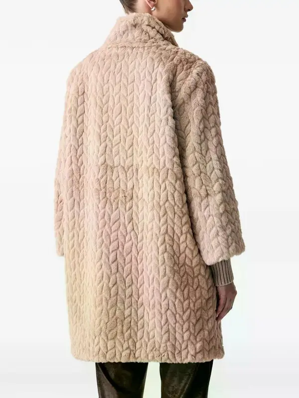 Joseph Ribkoff Chevron-pattern Faux-fur Coat