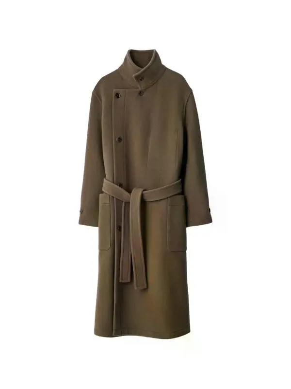 LEMAIRE Wrap Coat In Wool - Brown