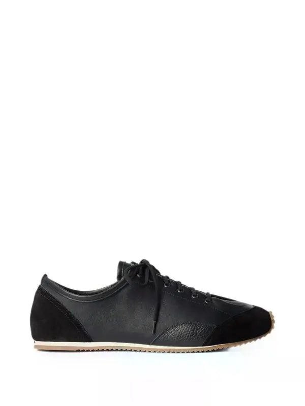 LEMAIRE Gummy Grips Sneakers In Mixed Leathers - Black