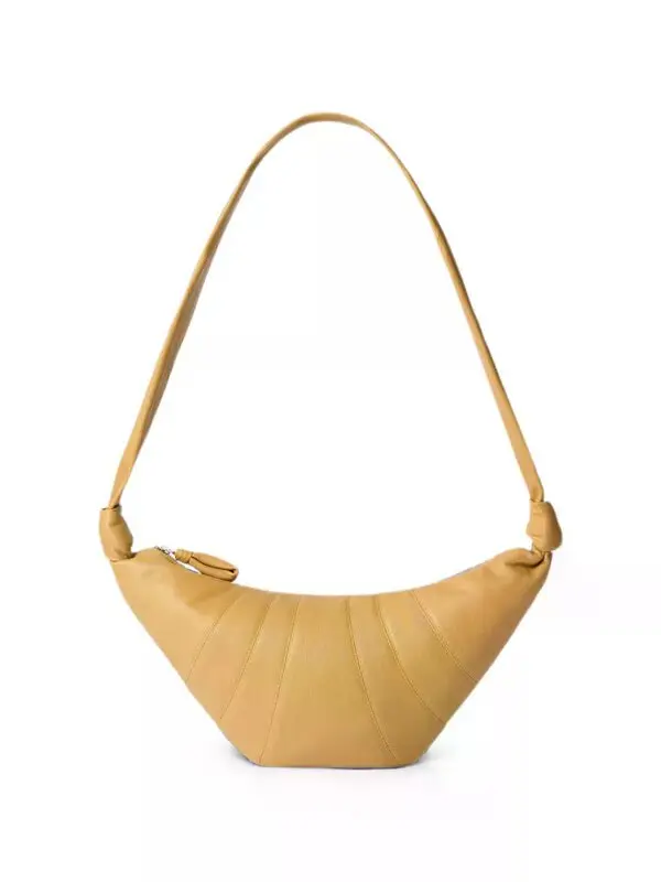 LEMAIRE Medium Croissant Bag In Goat Leather - Yellow