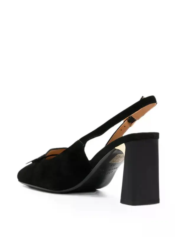 LINDA BAUMANN Buckle-detail Slingback Pumps